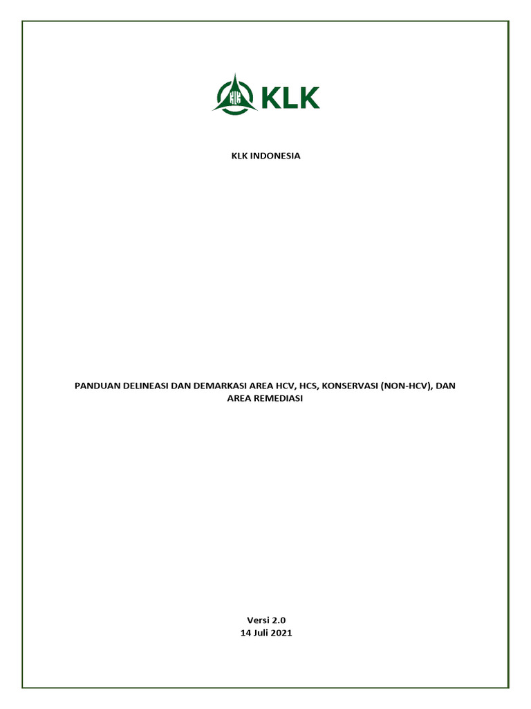 Panduan Delineasi Dan Demarkasi Area HCV, HCS, Konservasi (Non-Hcv ...