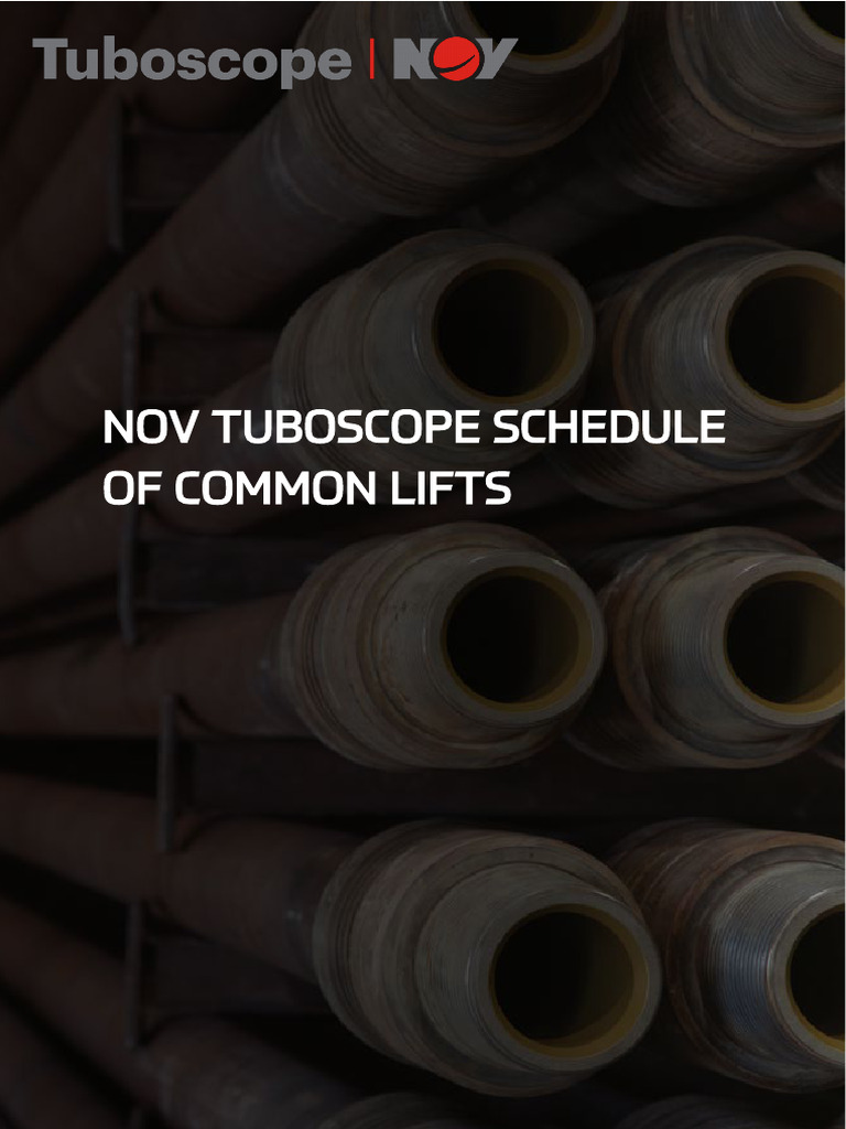 Tuboscope NOV Schedule of Common Lifts - MS-CP | PDF | Crane (Machine ...