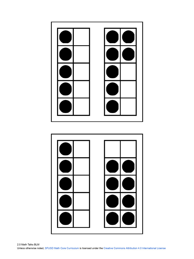 2.0 Math Talks BLM PDF | PDF