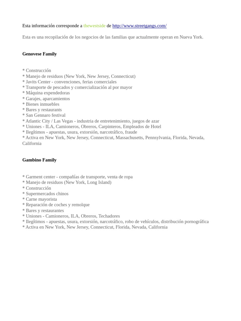 (10-10-2016) Streetgangs - Com The Family Business by Liggio | PDF