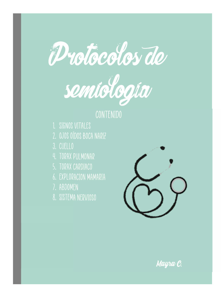 Semiologia Protocolos 1 | PDF | Presión sanguínea | Nariz humana