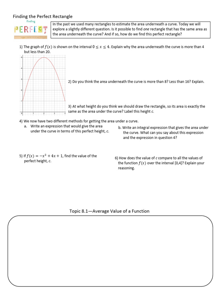 1 +8 1+Average+Value+of+a+Function | PDF | Area | Integral
