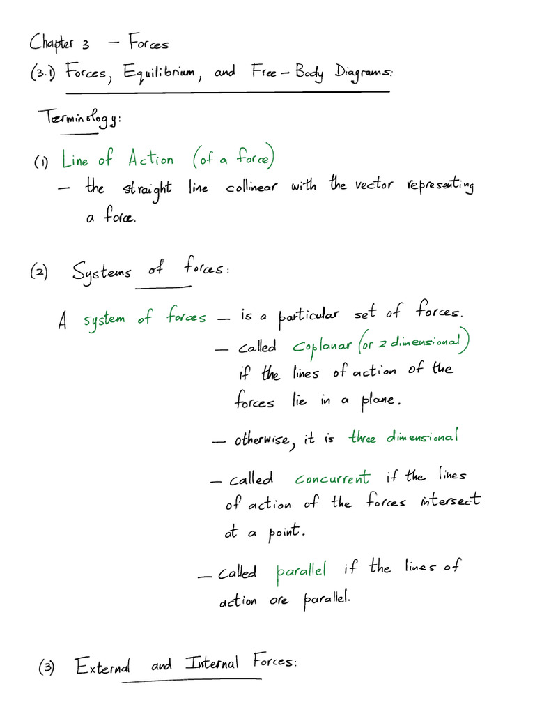 Week 9 - Lecture Notes - Forces | PDF
