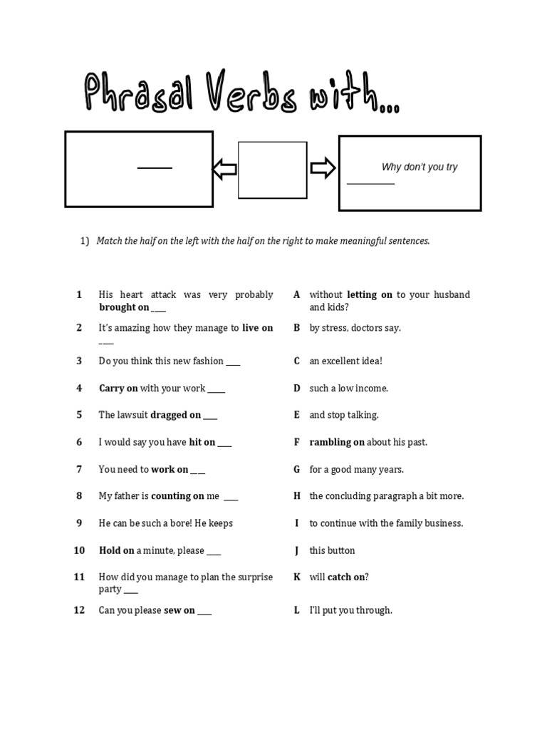 Phrasal Verbs With on and OFF | PDF