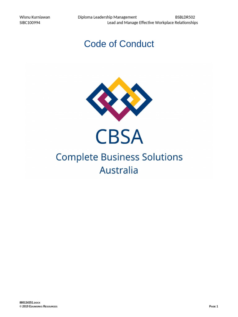 BSBLDR 501 Assesment 1 Part B1 | PDF | Privacy | Social Ethics