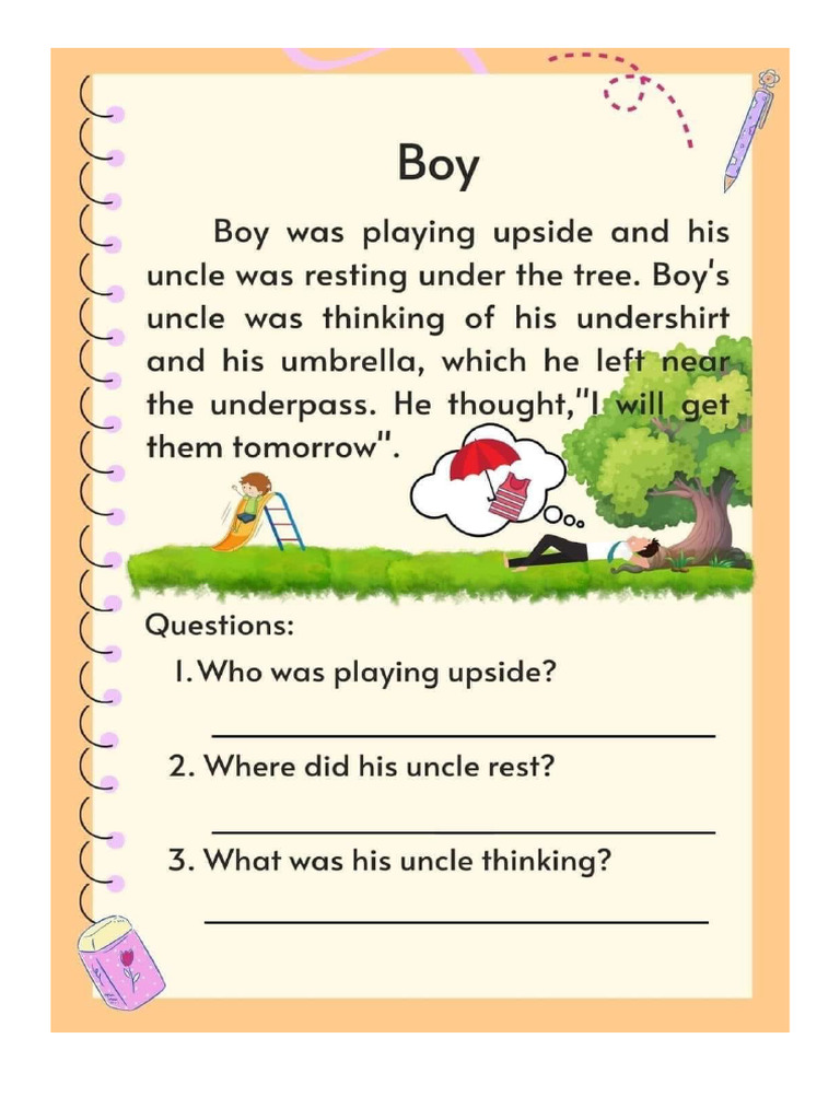 Comprehension Practice (Set 1) FREE DOWNLOAD | PDF