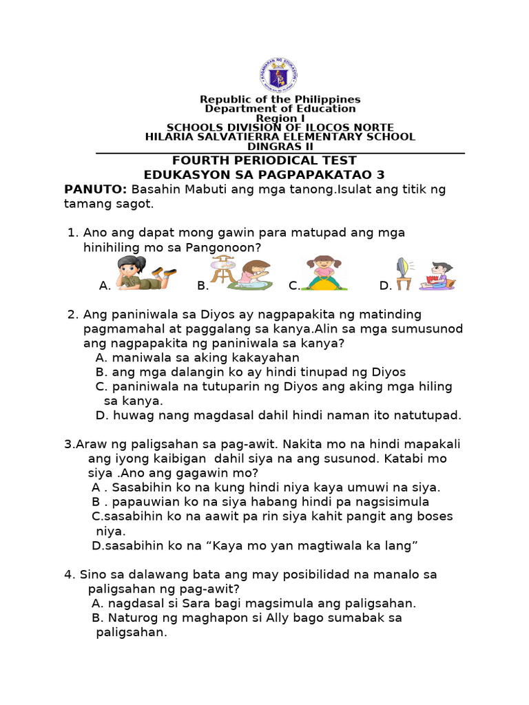 New 4th-PT-in-ESP-3 2024-2025 | PDF