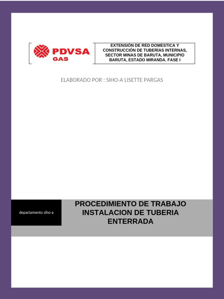 Pro Instalacion de Tuberia Enterrada Li-004 | PDF | Residuos | Hospital