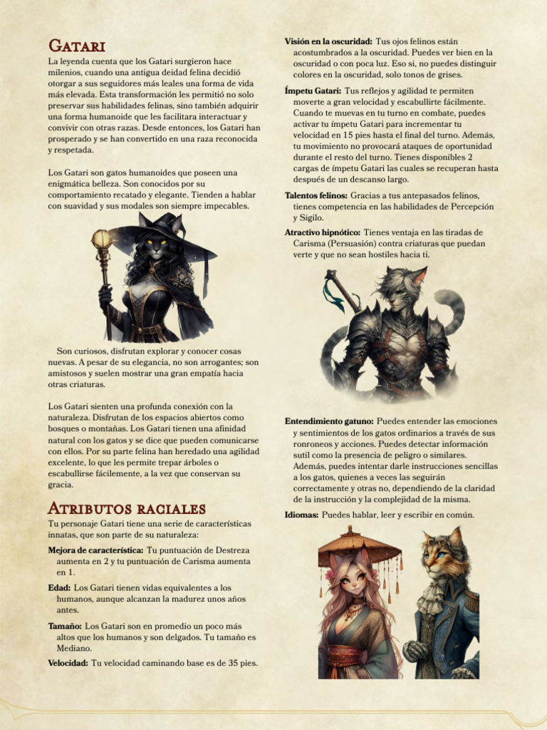 Gatari: La raza de gatos humanoides | PDF | Gatos