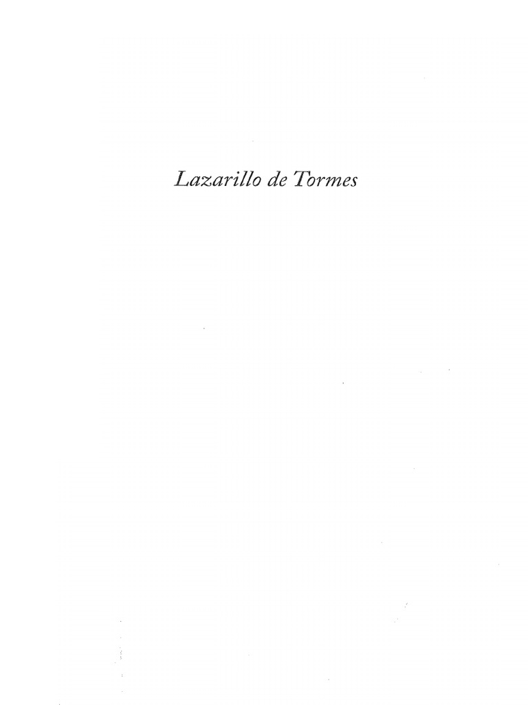 Lazarillo de Tormes (Lexicom) | PDF