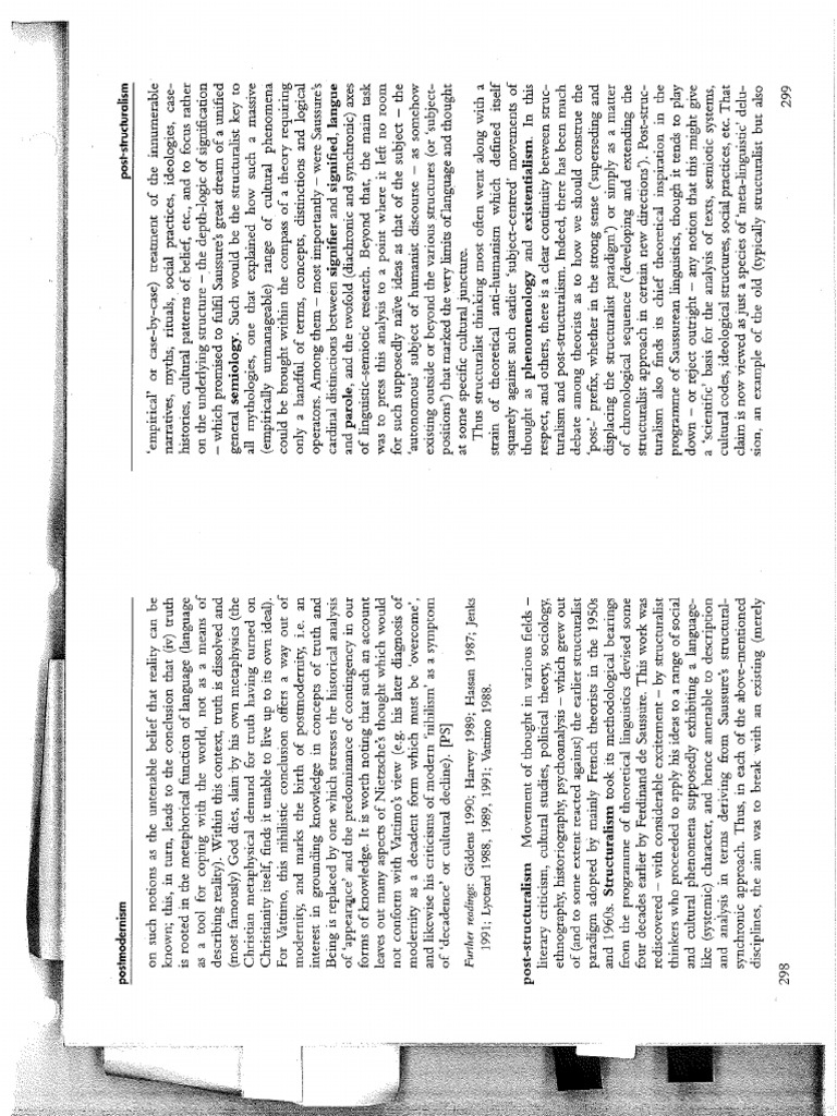 Post-Structuralism Overview | PDF