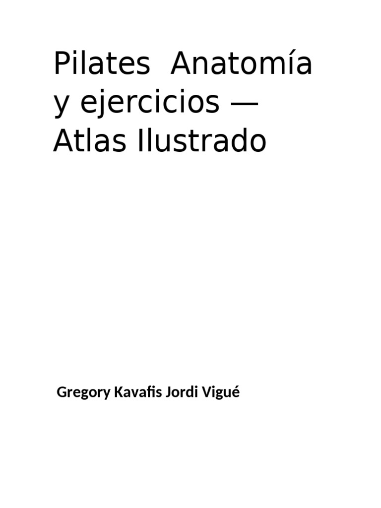 Anatomía y Ejercicios de Pilates | PDF
