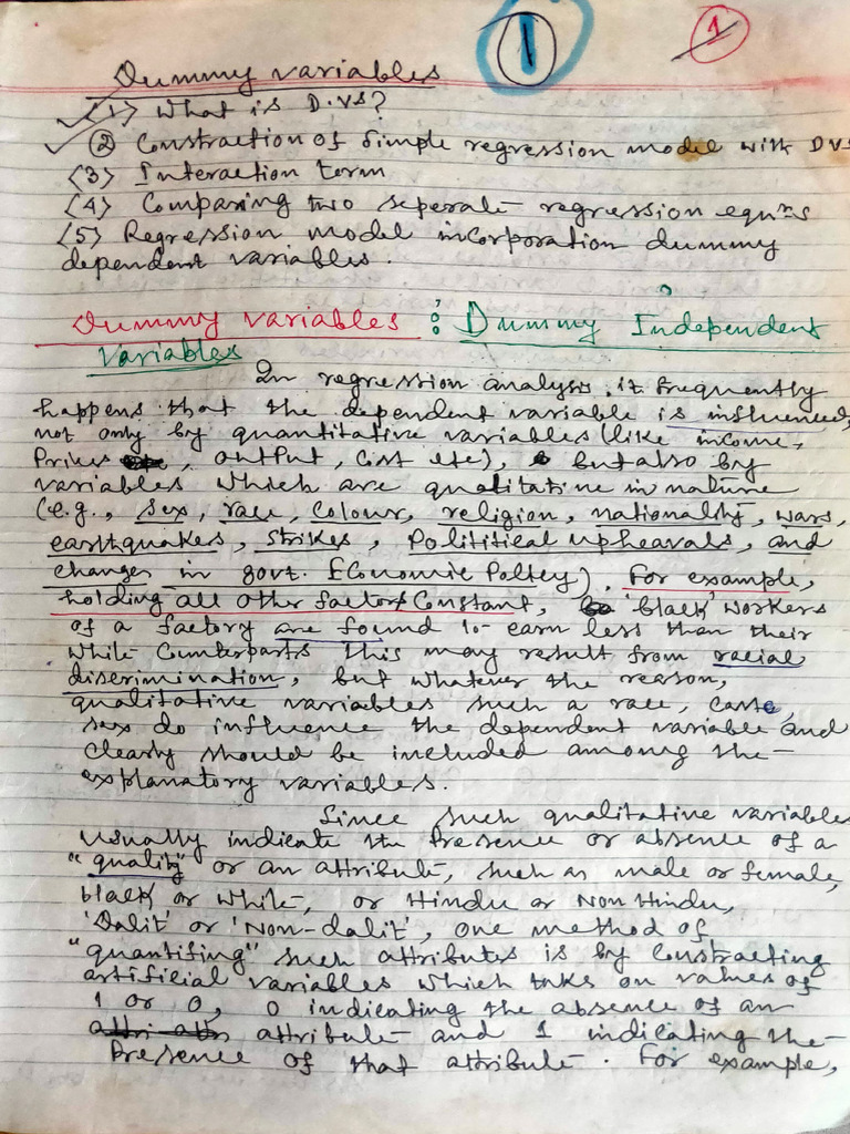 Dummy Variable | PDF