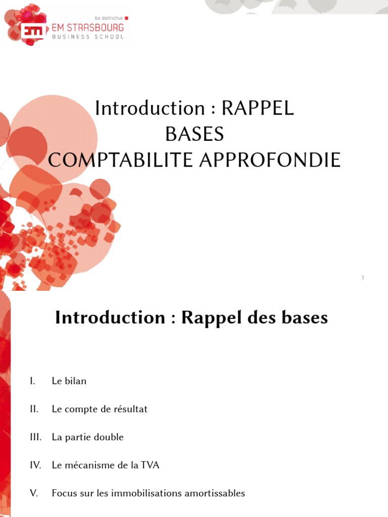 Introduction Rappel Bases - Version Étudiant | PDF | Comptabilité ...