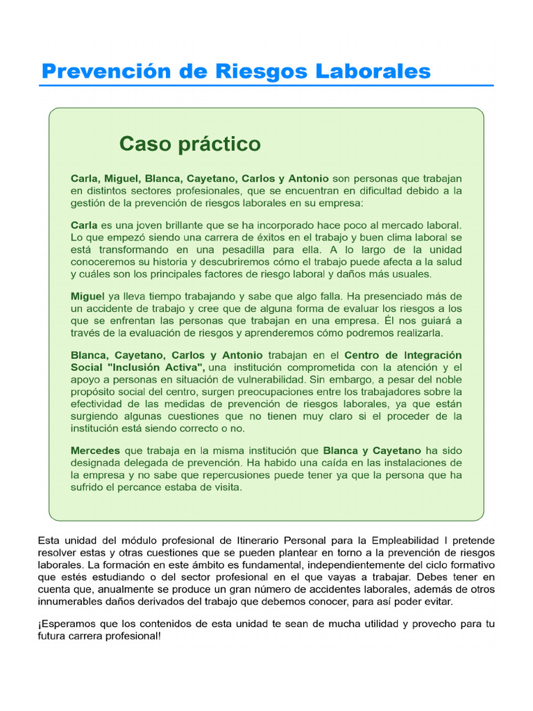 Prevención de Riesgos Laborales | PDF