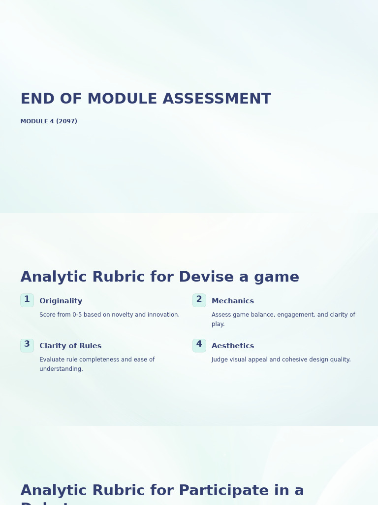 End of Module Assessment | PDF | Argument | Rubric (Academic)