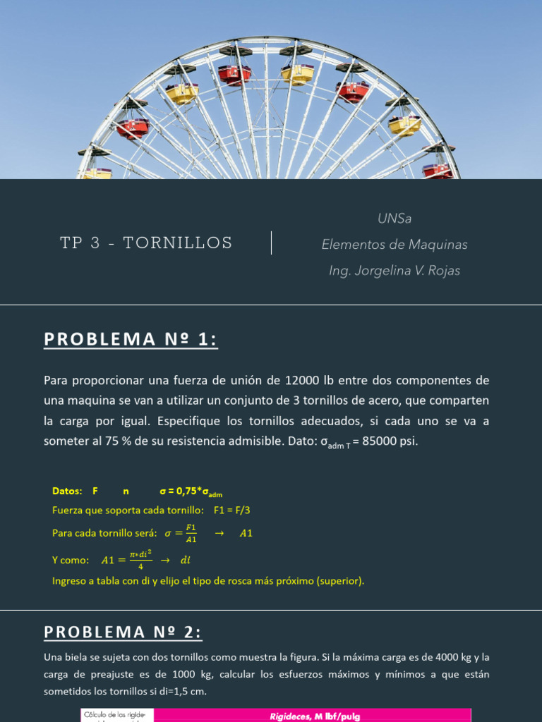 Pautas de resolución del TP 3 | PDF | Tornillo | Carpintería