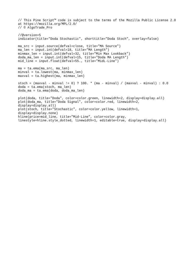 Doda Stochastic Code | PDF