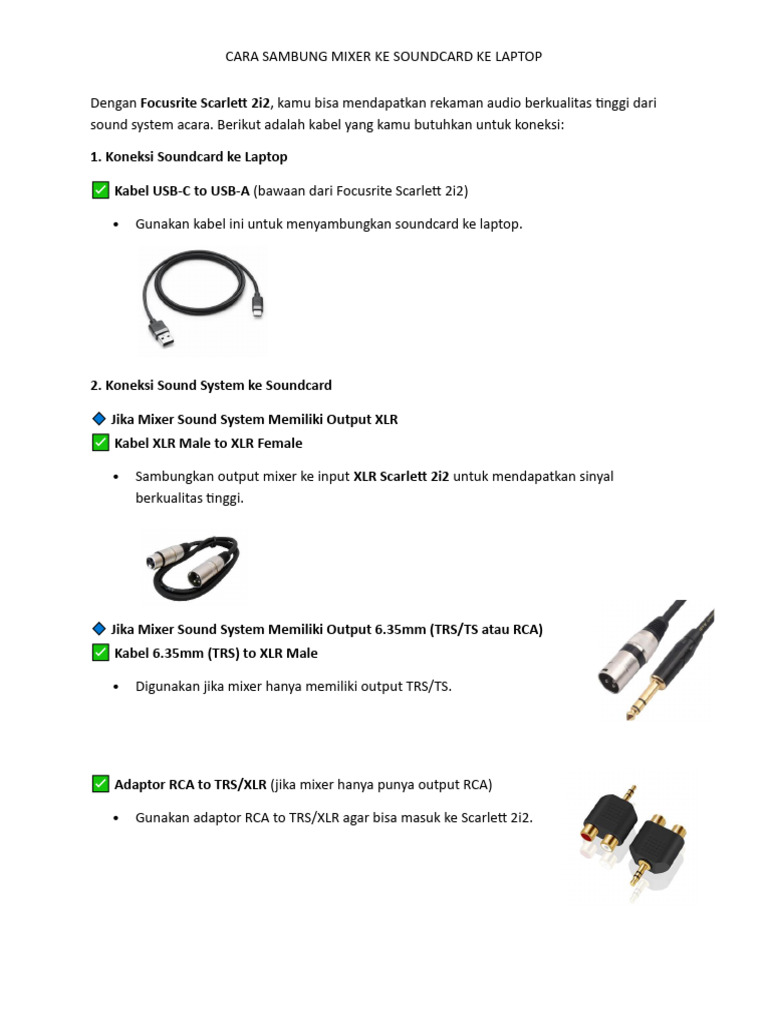 Dengan Focusrite Scarlett 2i2 | PDF
