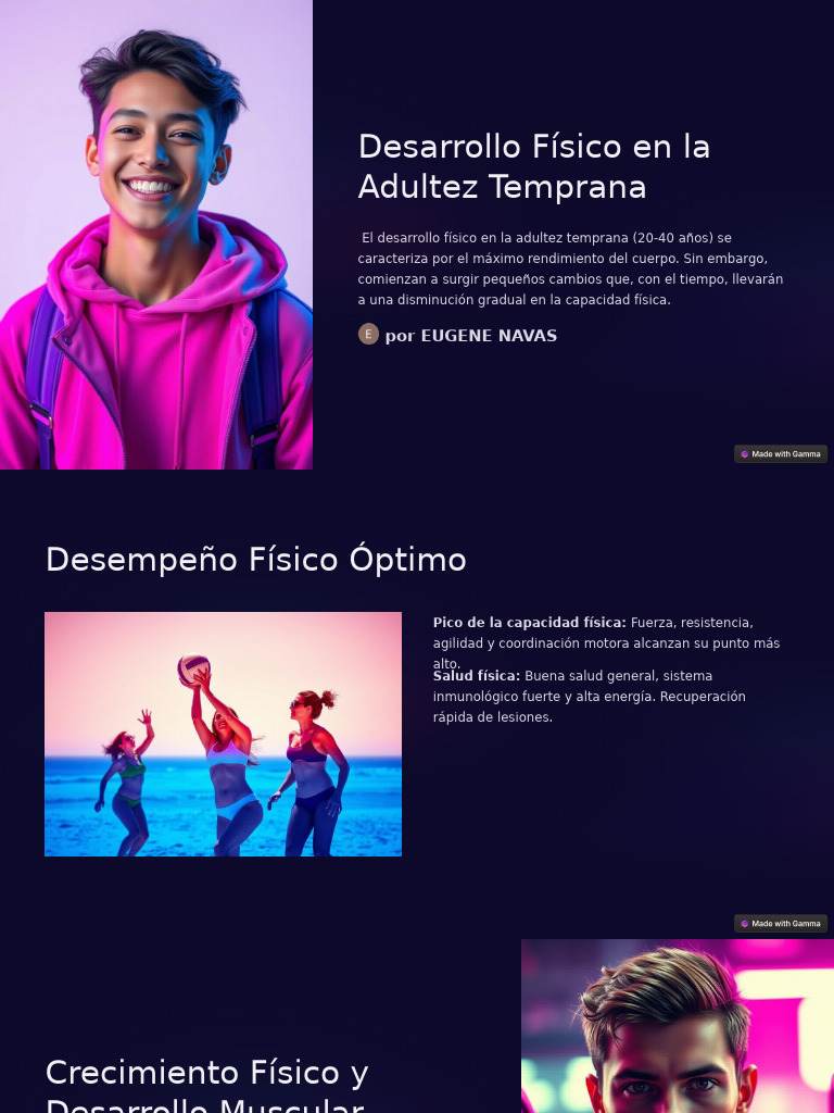 Desarrollo Fisico en La Adultez Temprana | PDF | Adultos | Fertilidad