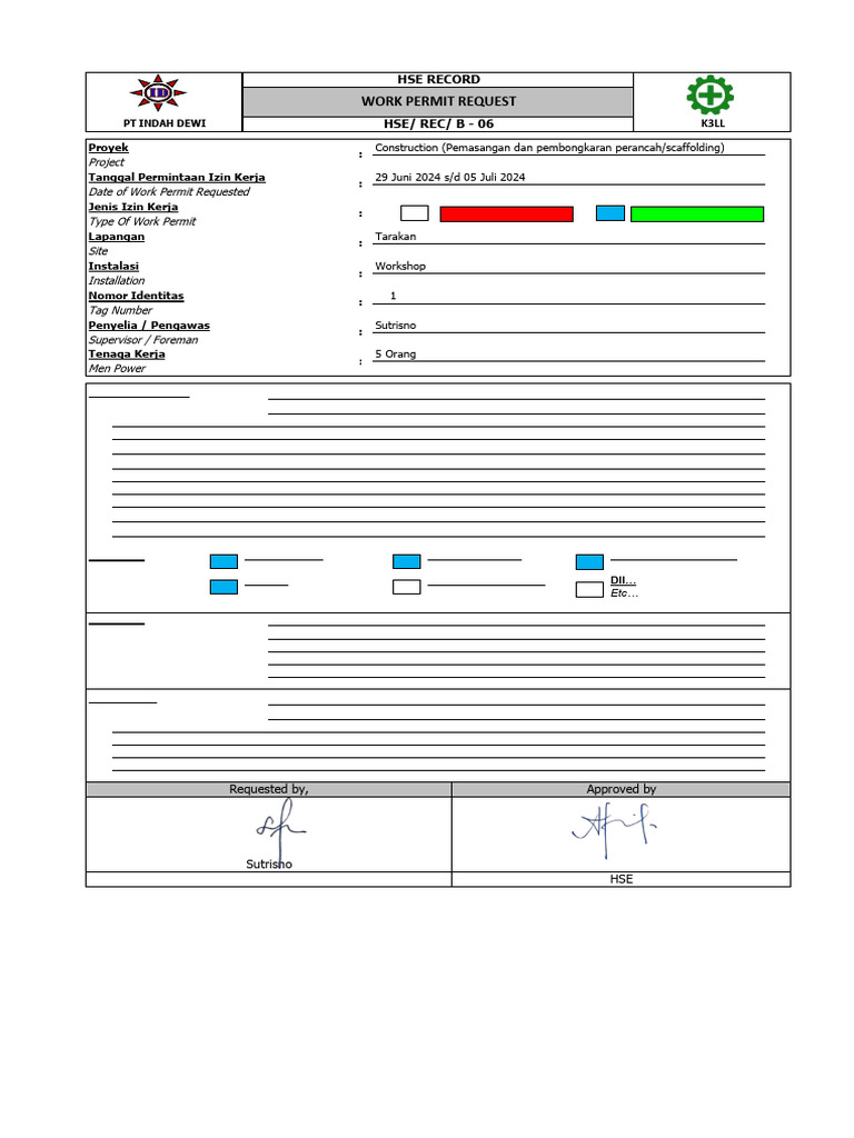 Permit To Work | PDF