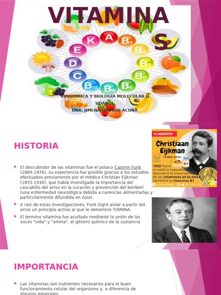 Casimir Funk y el descubrimiento de vitaminas | PDF | Vitamina B12 ...