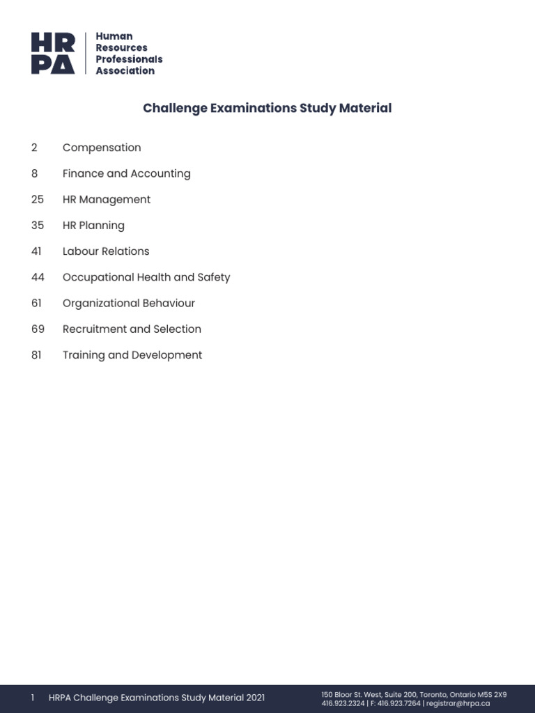 HRPA 2021 Compensation Study Guide | PDF | Expense | Dividend