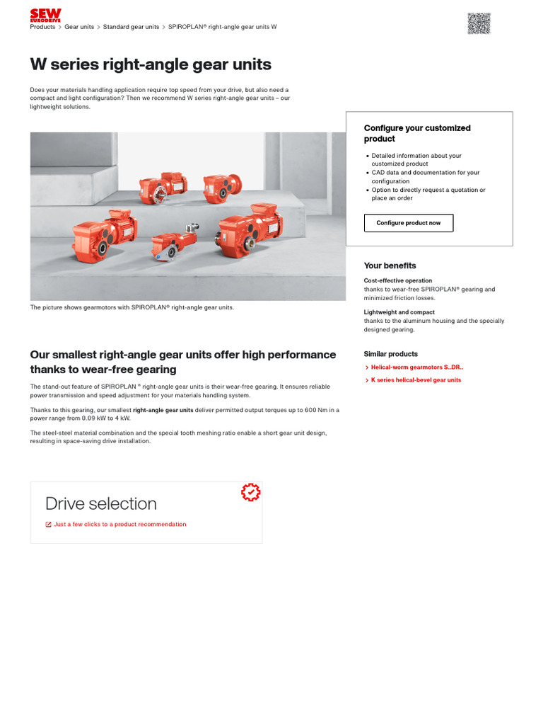 Right-Angle Gear Units - SPIROPLAN® - SEW EURODRIVE | PDF | Gear ...