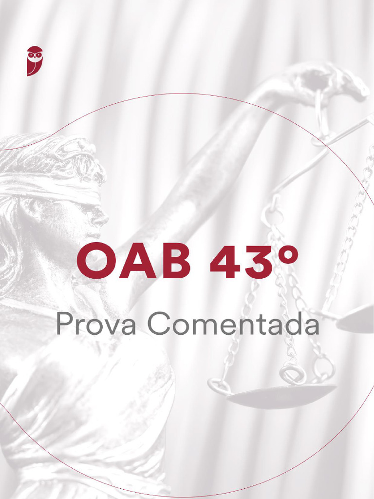 Oab PROVA COMENTADA | PDF | Advogado | Immanuel Kant