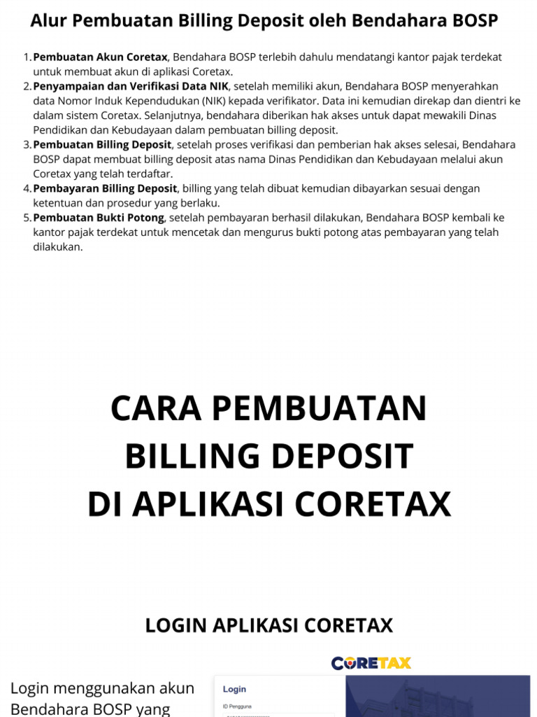 Cara Pembuatan Billing Coretax | PDF