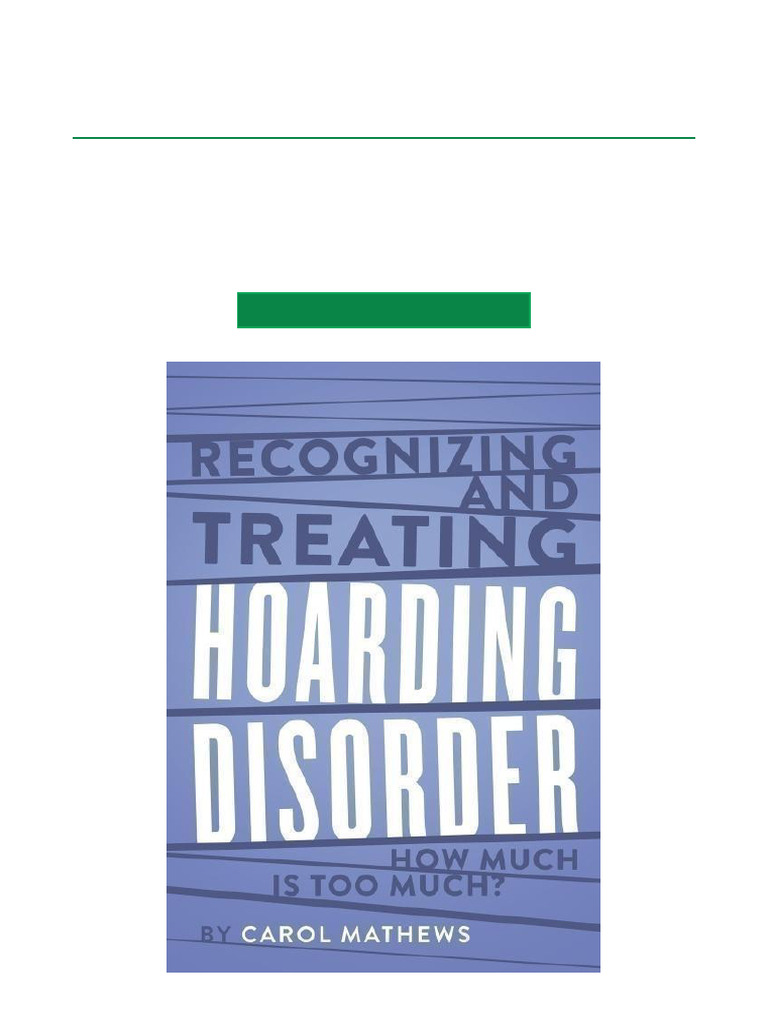 Understanding Hoarding Disorder | PDF | Mental Disorder | Diagnostic ...