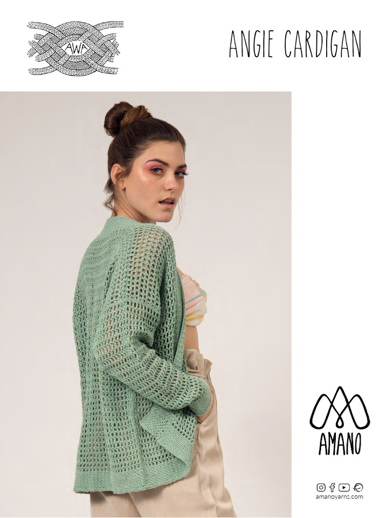 Pattern Book SS 2022 Awa AngieCardigan | PDF | Knitting | Crochet