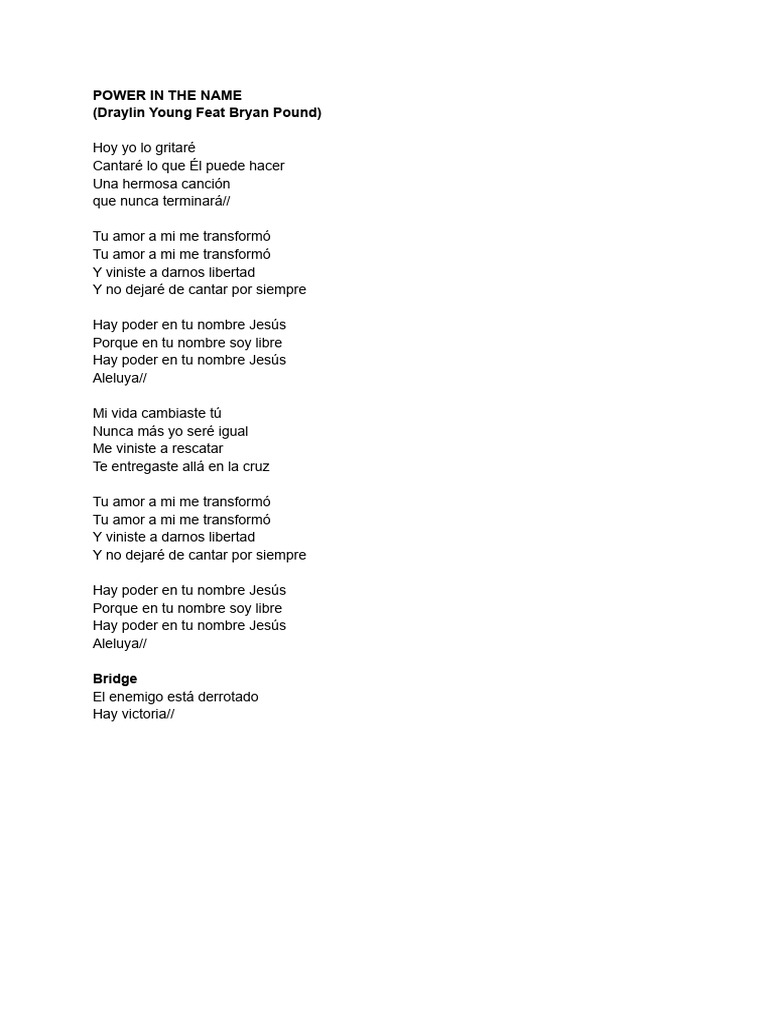 Power in The Name | PDF