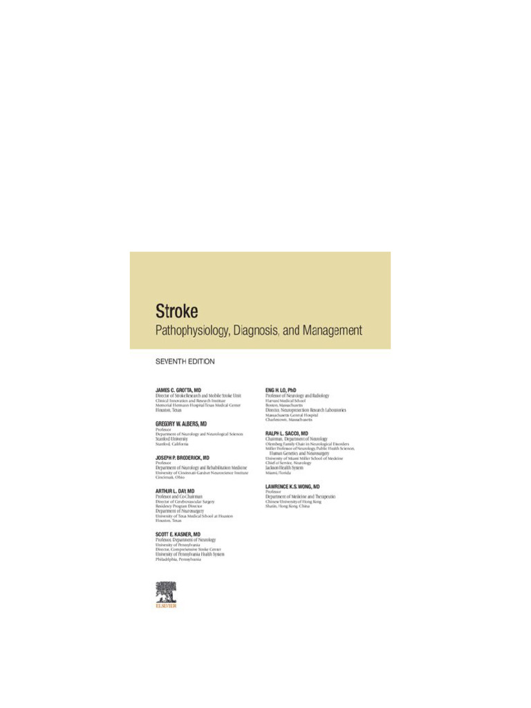 Stroke: Pathophysiology, Diagnosis, And Management 7th Edition James ...