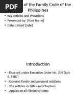 Philippine Civil Code Overview | PDF | Marriage | Government And Personhood