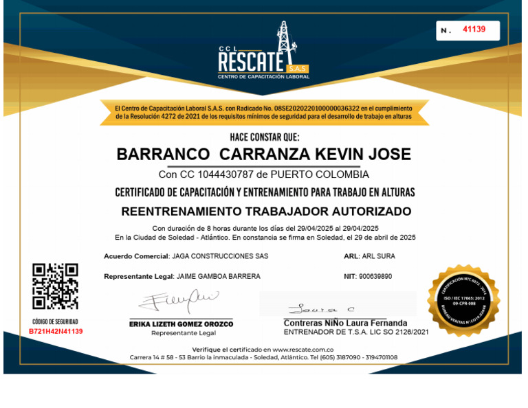 BARRANCO CARRANZA KEVIN JOSE - DIPLOMA CCL | PDF