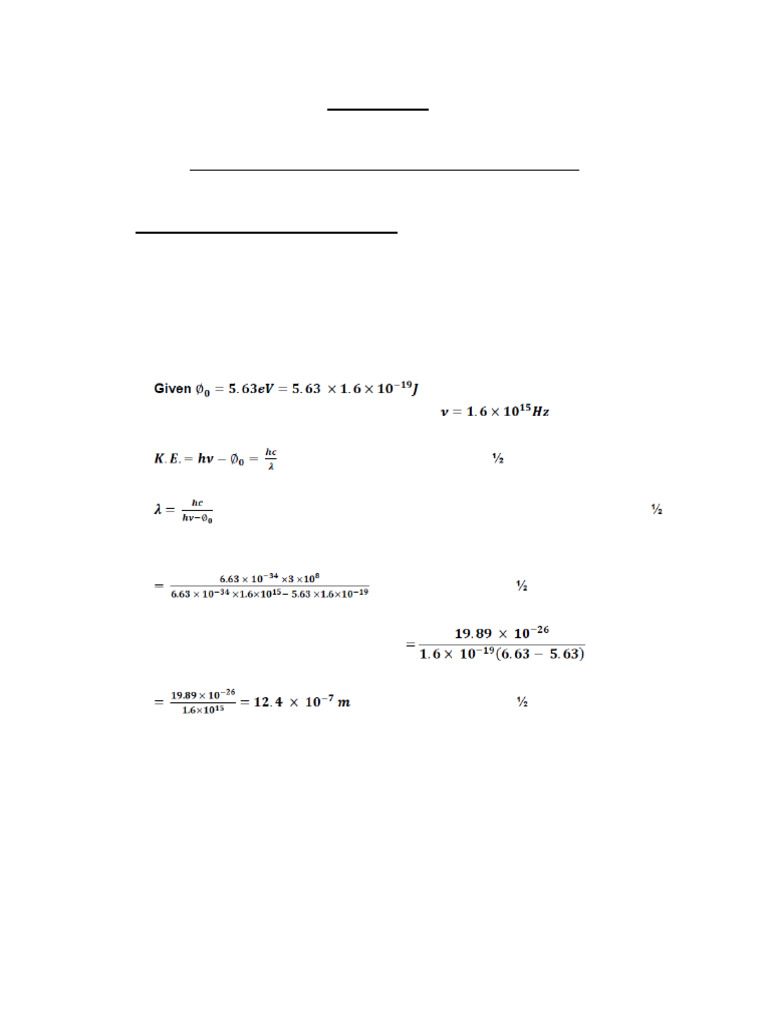 Cbse 12 Dual Nature 2024-25 | PDF | Photoelectric Effect | Electronvolt