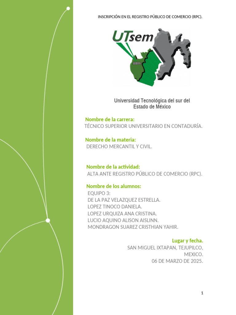 Alta en El RPC | PDF | Sociedad de responsabilidad limitada