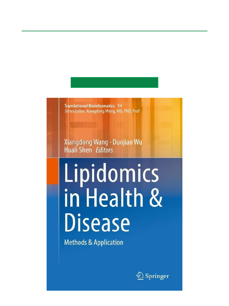 Lipidomics: Methods for Health Insights | PDF | Fatty Acid | Biosynthesis