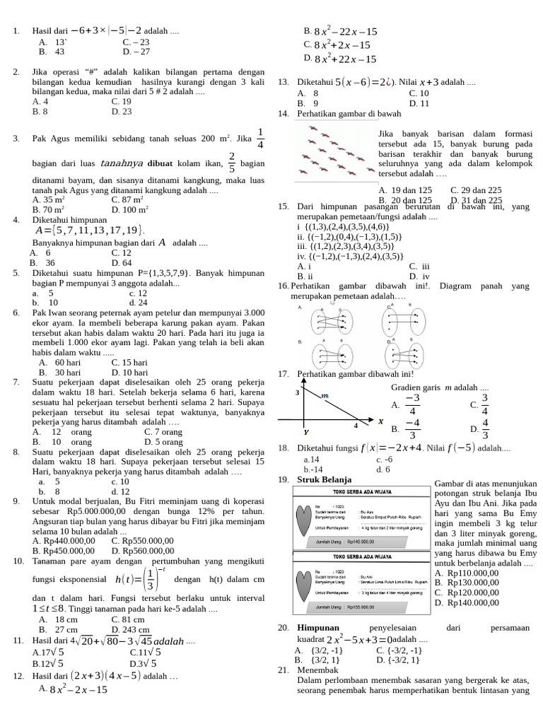 soal kisi ksi psaj 2025 | PDF