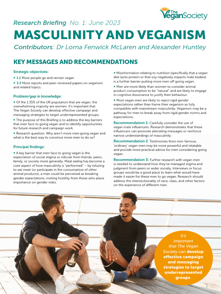1 - Masculinity and Veganism Research Briefing | PDF | Masculinity | Gender