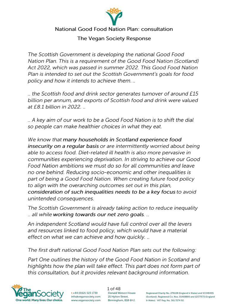 2024 National Good Food Nation Plan Scotland | PDF