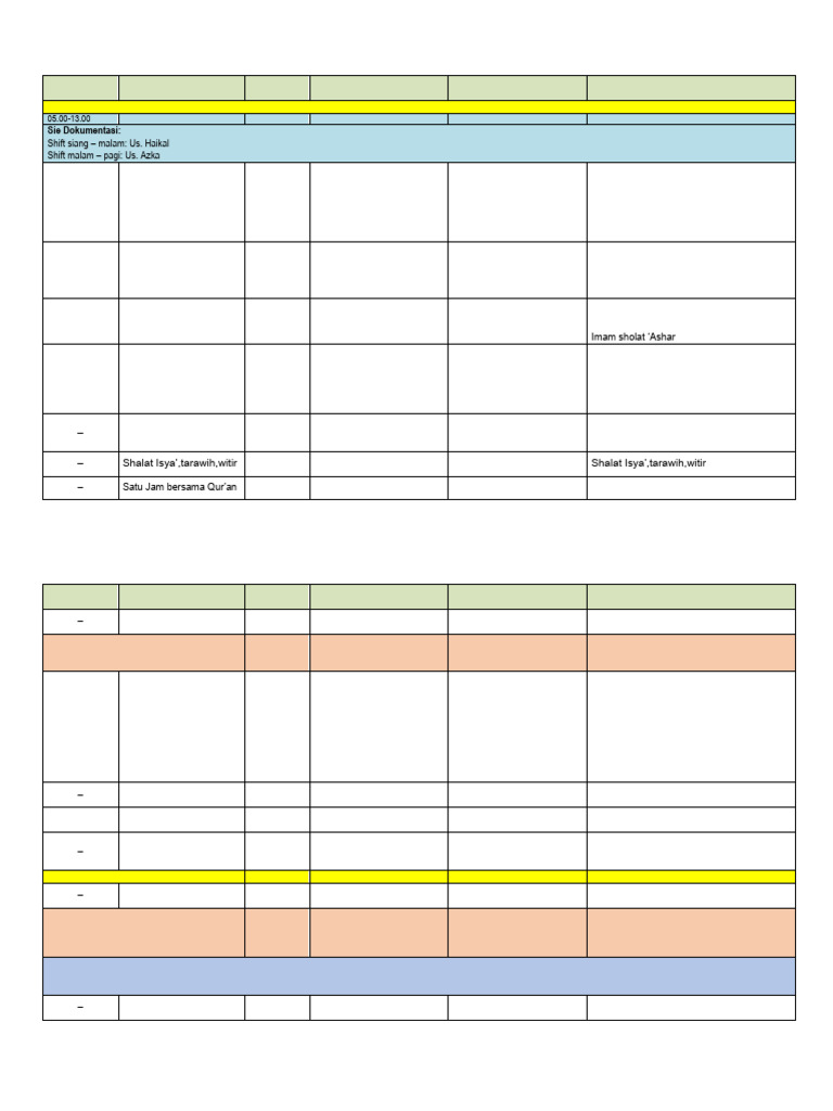 Jadwal Kegiatan Mabit Pondok Ramadhan 2024 Fix-1 | PDF