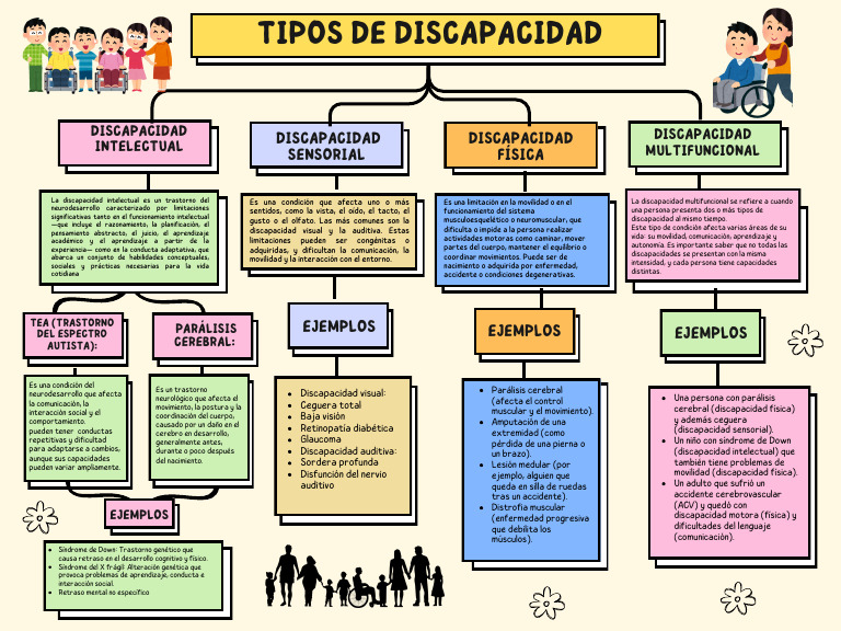 Tipos de Discapacidad | PDF | Discapacidad intelectual | Invalidez