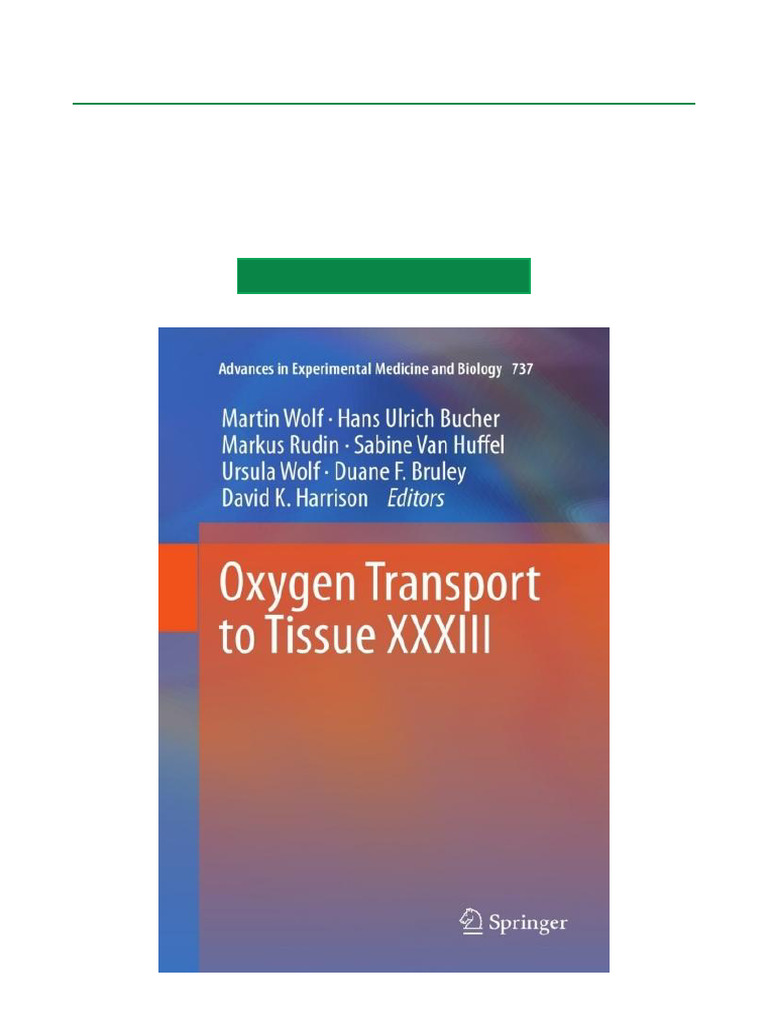 Oxygen Transport To Tissue XXXIII All Sections Download | PDF | Biology | Physiology