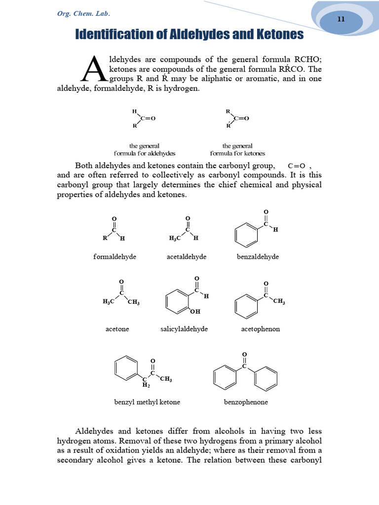 Tests for Aldehydes and Ketones | PDF | Aldehyde | Ketone