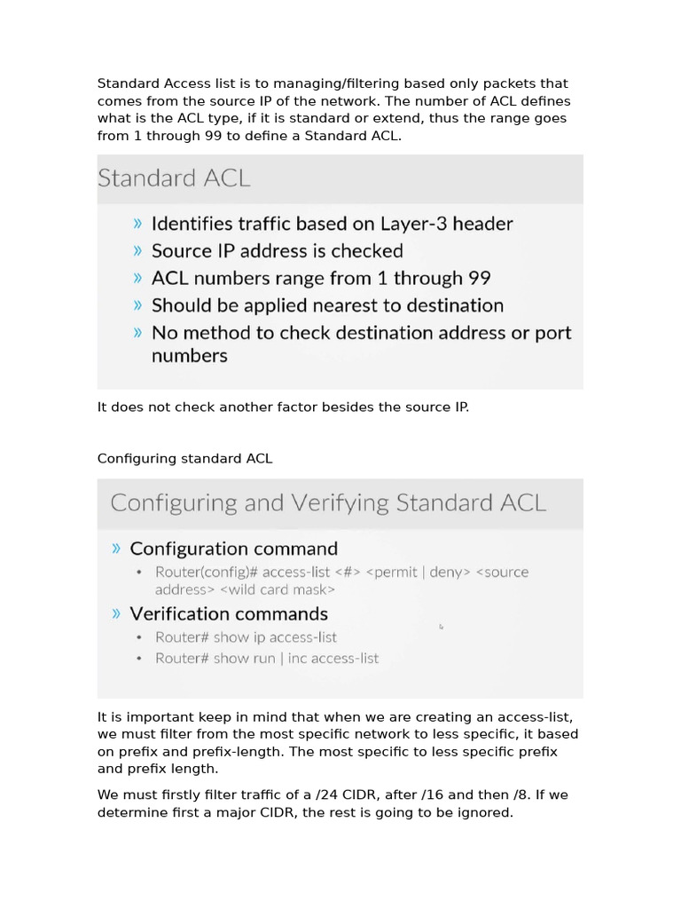 Standard ACL | PDF