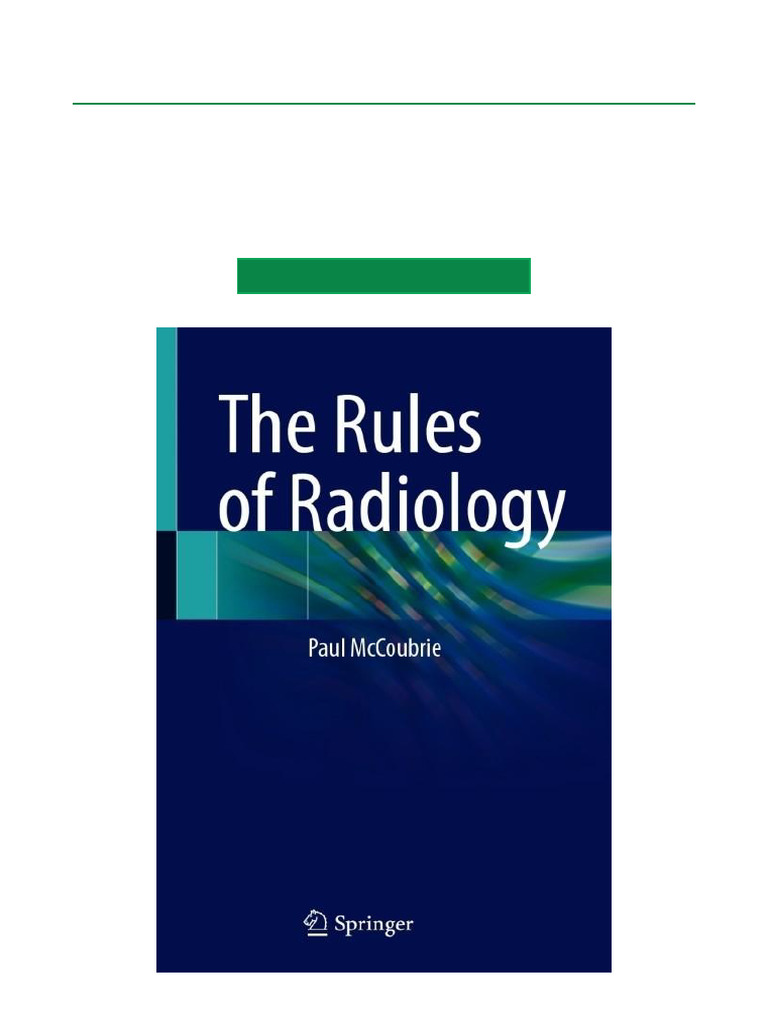Rules of Radiology by Paul McCoubrie | PDF | Radiology | Radiography