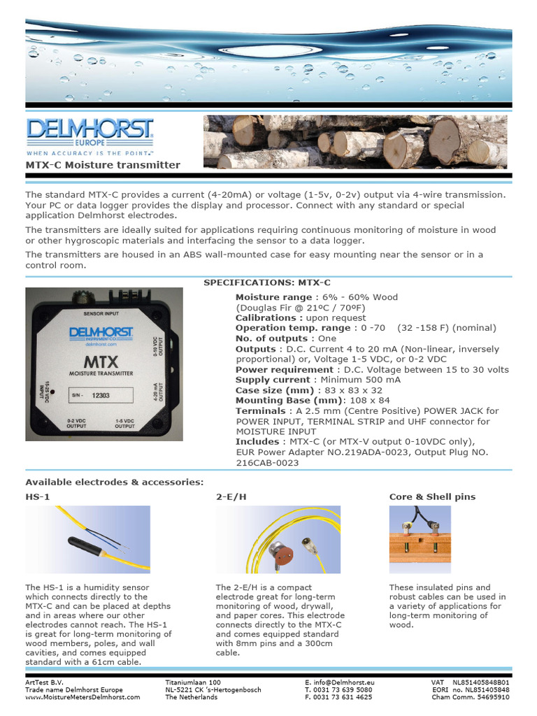 MTX Wood Moisture Transmitter Industrial Mill | PDF | Electrical Connector | Computer Engineering