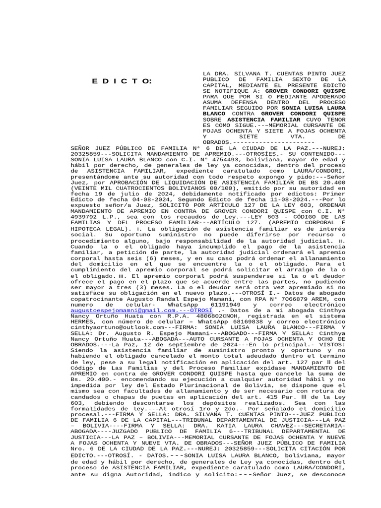 Edicto Asistencia | PDF | Gobierno | Esfera pública